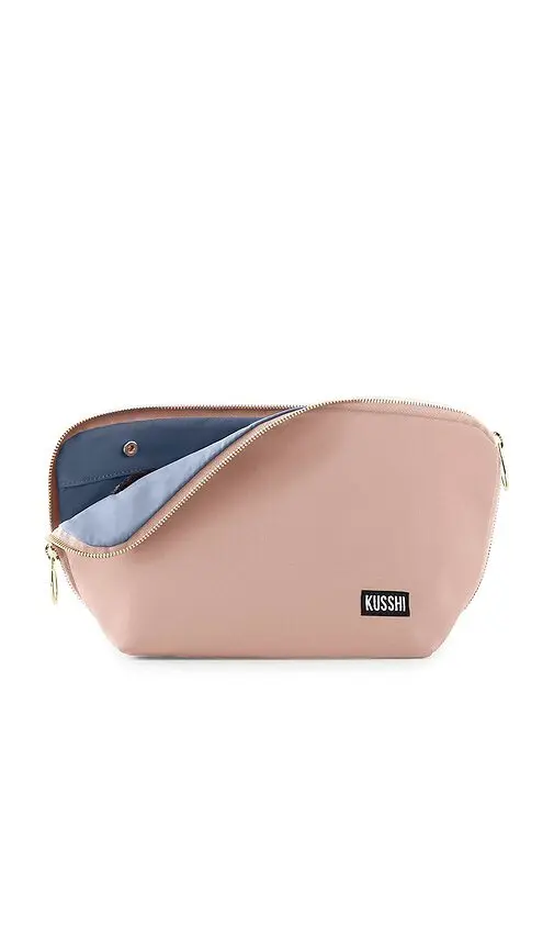 KUSSHI Signature Makeup Bag - Blush & Cool Grey