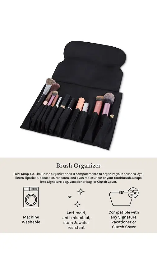 KUSSHI Snap-in Brush Organizer - Black