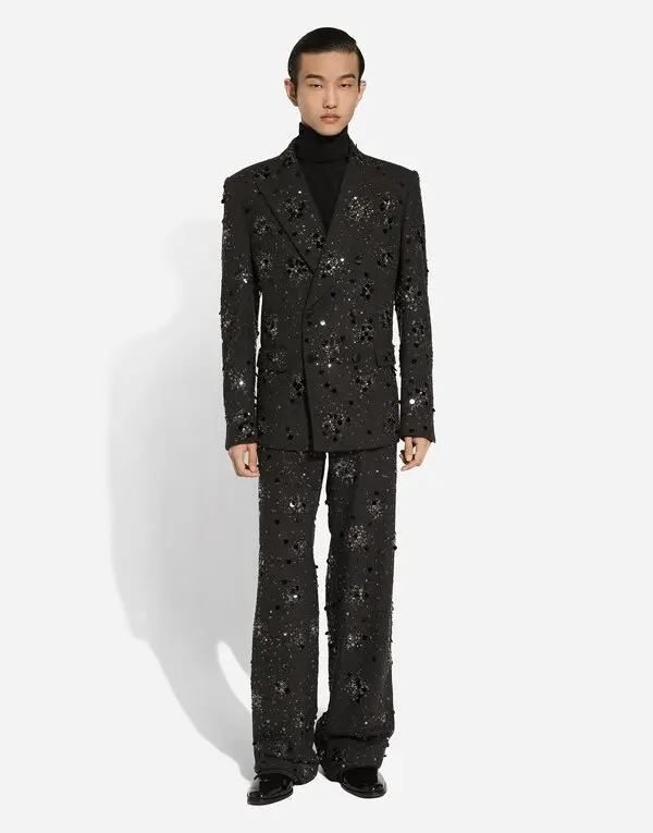 Dolce & Gabbana Loose Silk Turtleneck With Shirt Cuffs