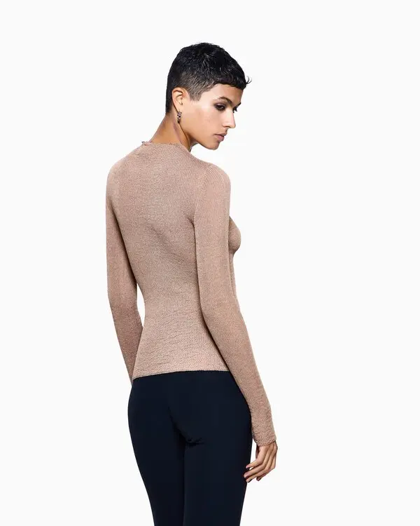 Giorgio Armani Stretch Viscose Blend Jumper - Pink