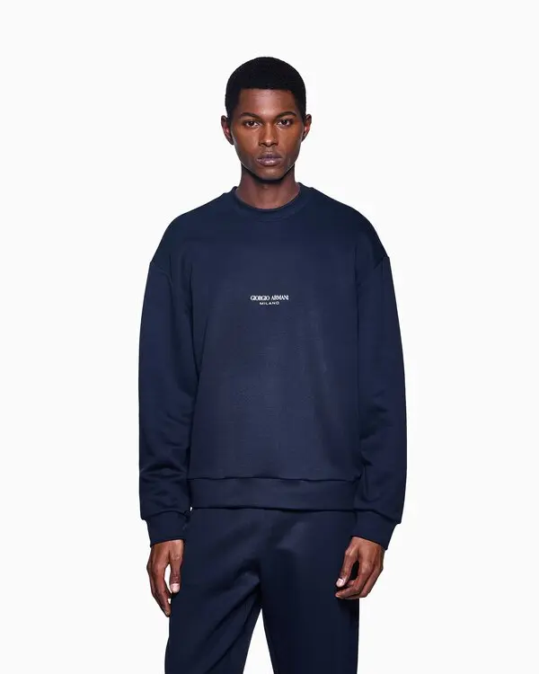 Giorgio Armani Micromodal Jersey Crew-neck Sweatshirt