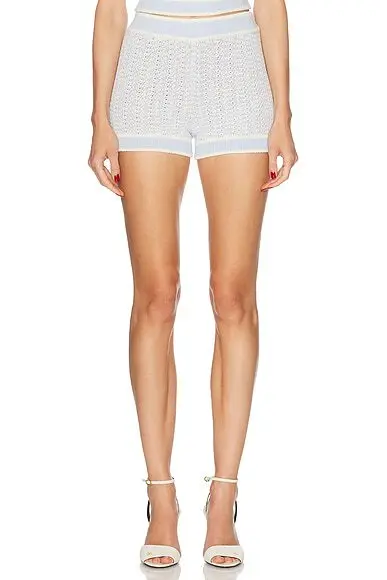 SEROYA Louie Hot Short - Ice Blue & Eggshell