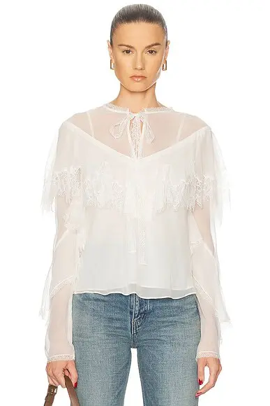 LoveShackFancy Afton Blouse