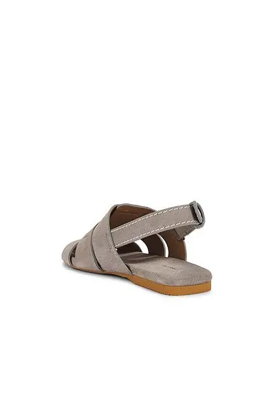 JW Anderson Flat Sandals With Cut-outs And Adjustable Strap - Grey