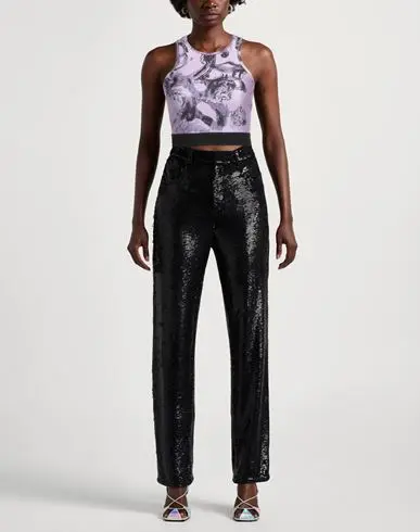 Versace Printed Cropped Top - Purple