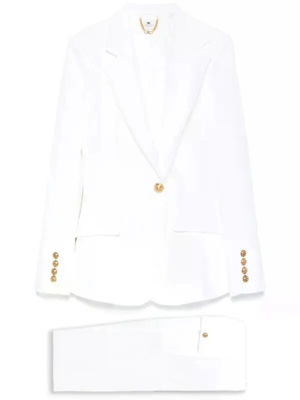 Elisabetta Franchi Single-breasted Suit - White