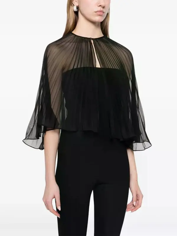 NENSI DOJAKA Georgette Pleated Cape