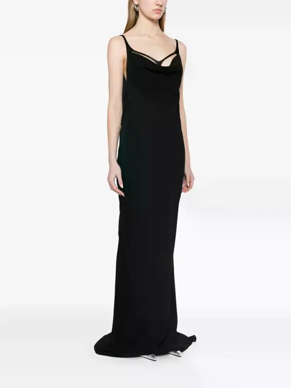 MUGLER Harness Crepe Gown