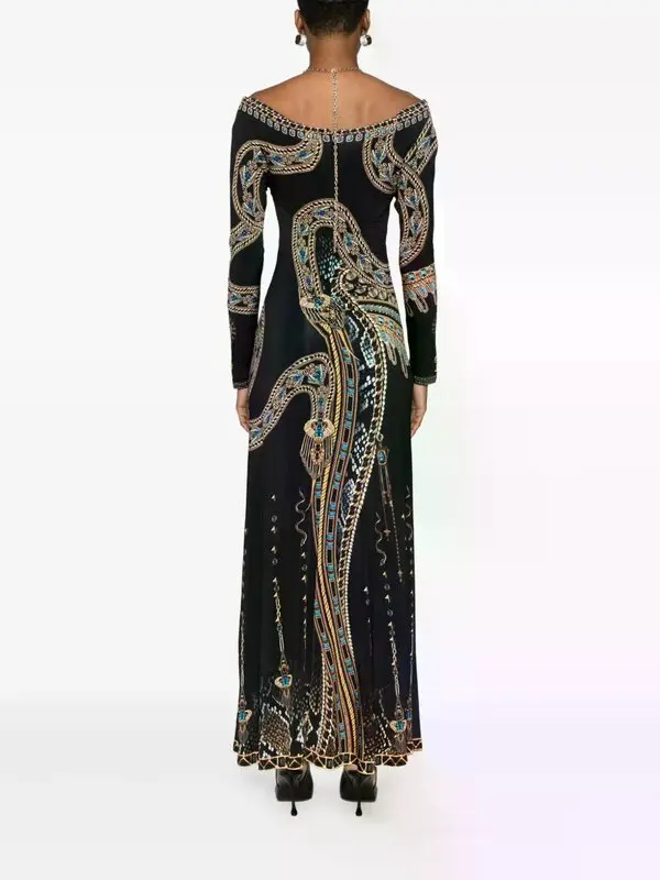 black linen dress midi Cleopatra - Egyptian - Empress of the Nile - Gold - Costume - Women