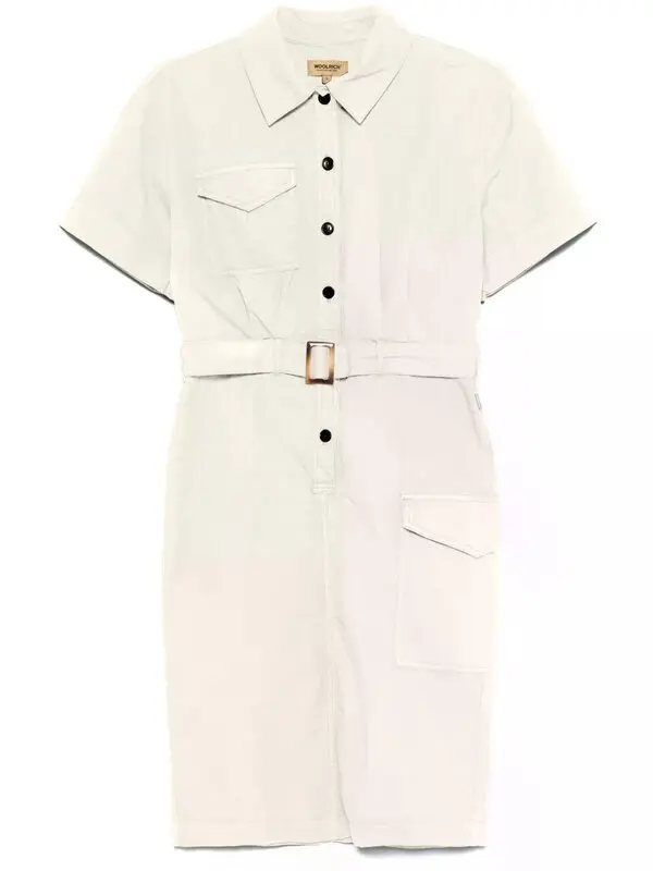 Woolrich Belted Shirt Dress - Neutrals