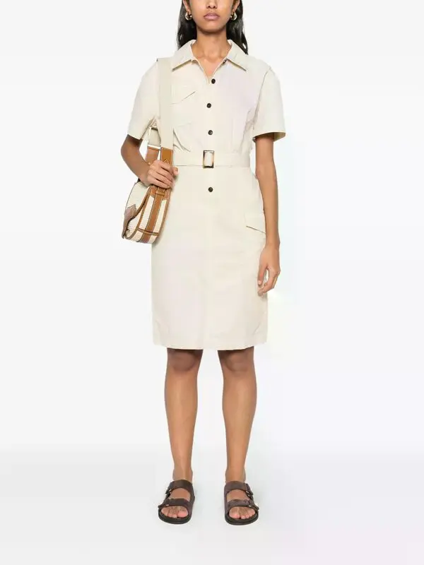 Woolrich Belted Shirt Dress - Neutrals