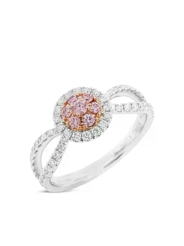 HYT JEWELRY 18kt White Gold Diamond Ring - Pink