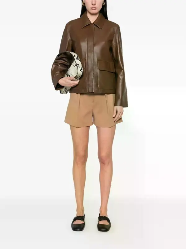 Theory Leather Jacket - Brown