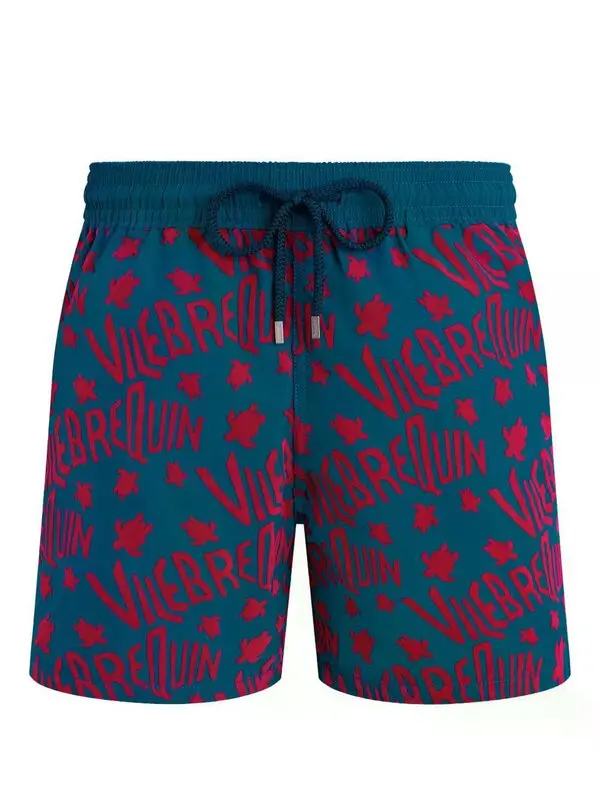 Vilebrequin Ronde Des Tortues Swim Shorts - Blue