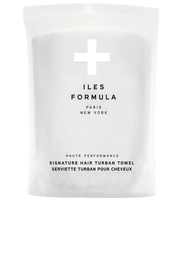 ILES FORMULA Signature Hair Turban Towel - White
