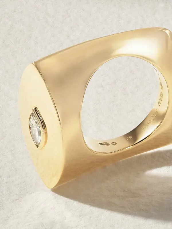 MARIE LICHTENBERG Evil Eye 18-karat Diamond Ring