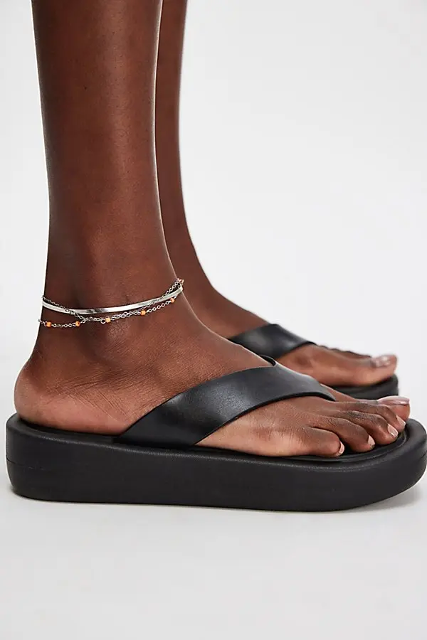 Jeffrey Campbell Darcie Platform Flip Flops - Black