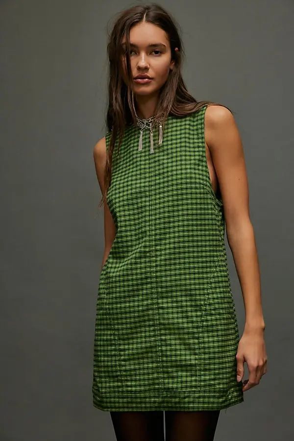 Free People Kai Menswear Mini Dress In Greyed Olive - 61% Off | Editorialist