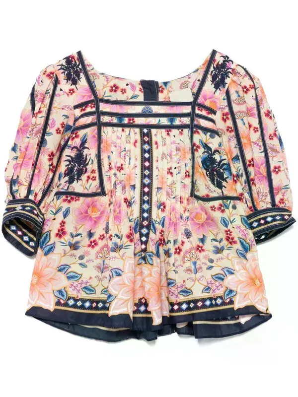 Farm Rio Superbloom Tapestry Blouse