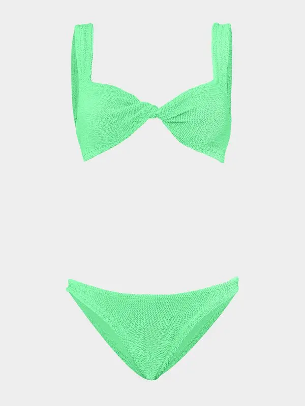 Hunza G Juno Bikini Set - Crinkle Lime
