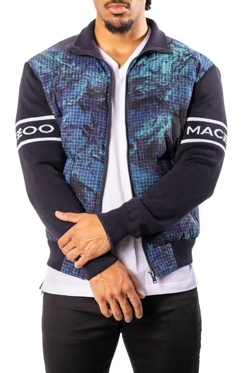 MACEOO Oceanography Mixed Media Insulated Bomber Jacket