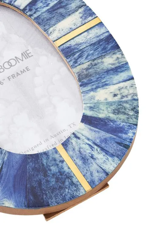MATR BOOMIE Artemis Indigo Oval 4x6 Picture Framecarved Bone