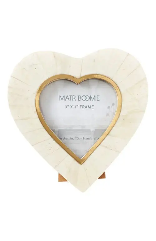 MATR BOOMIE Mukhendu Heart 3x3 Cream Picture Framehandmade - White