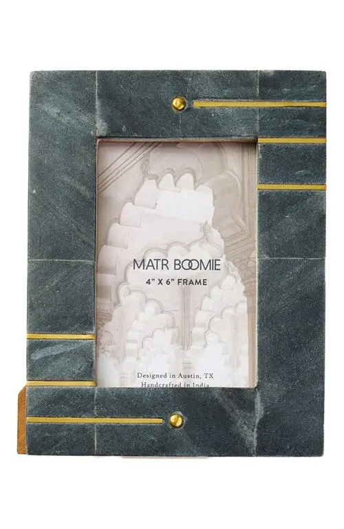 MATR BOOMIE Sammita 4x6 Picture Framecarved Marble Brass Inlay - Black