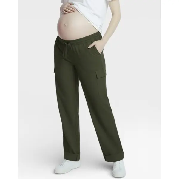 Motherhood Maternity Under The Belly Utility Cargo Relaxed Fit Pant - Deep Depths
