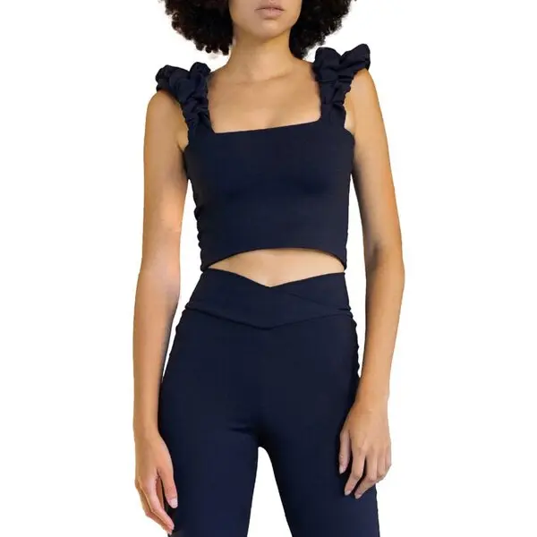 PORT DE BRAS Scrunchie Tank - Black