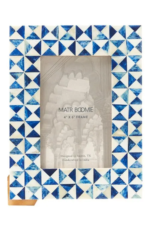 MATR BOOMIE Varuna Cobalt Picture Framefair Trade Carved Bone