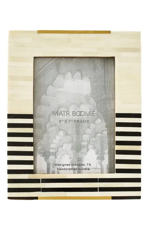 MATR BOOMIE Mukhendu Stripe Black & White Picture Framebone - Black/white