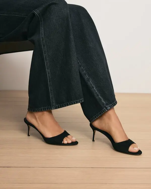 Veronica Beard Tia Suede Kitten Heel Sandal