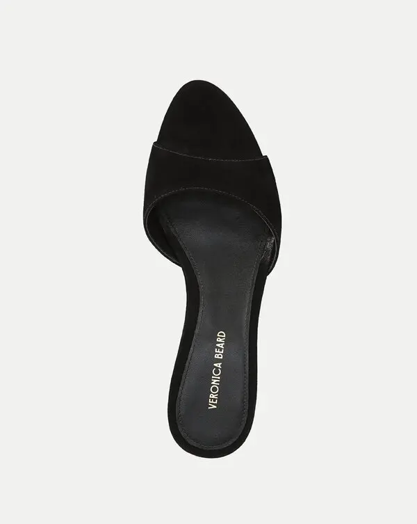 Veronica Beard Tia Suede Kitten Heel Sandal