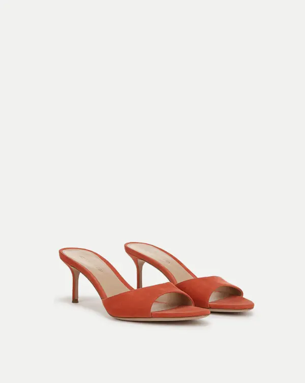 Veronica Beard Tia Suede Kitten Heel Sandal