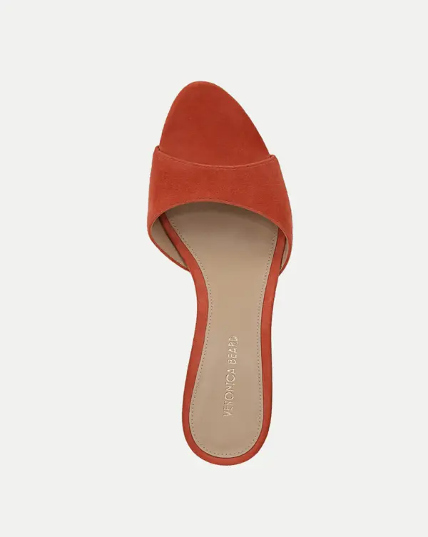 Veronica Beard Tia Suede Kitten Heel Sandal