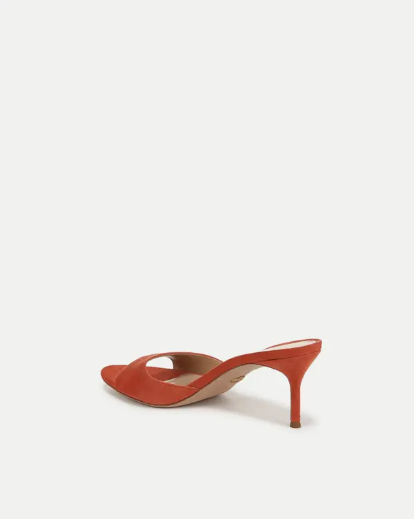 Veronica Beard Tia Suede Kitten Heel Sandal