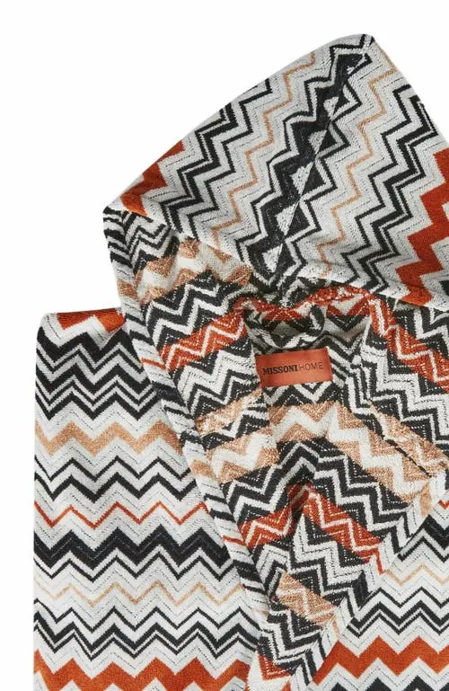 Missoni Bernard Bathrobe In Cotton Terry With Zigzag Pattern