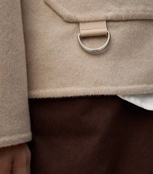 Loewe Wool-cashmere Shirt Jacket - Beige