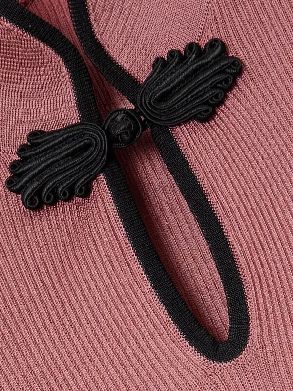 Valentino Garavani Ribbed Silk Top