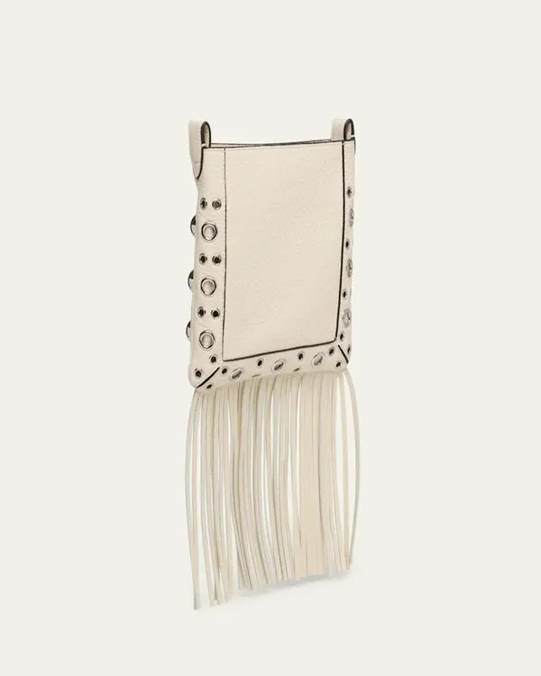 Valentino Garavani Nellcote Small Studded Leather Crossbody Bag - Light Ivory