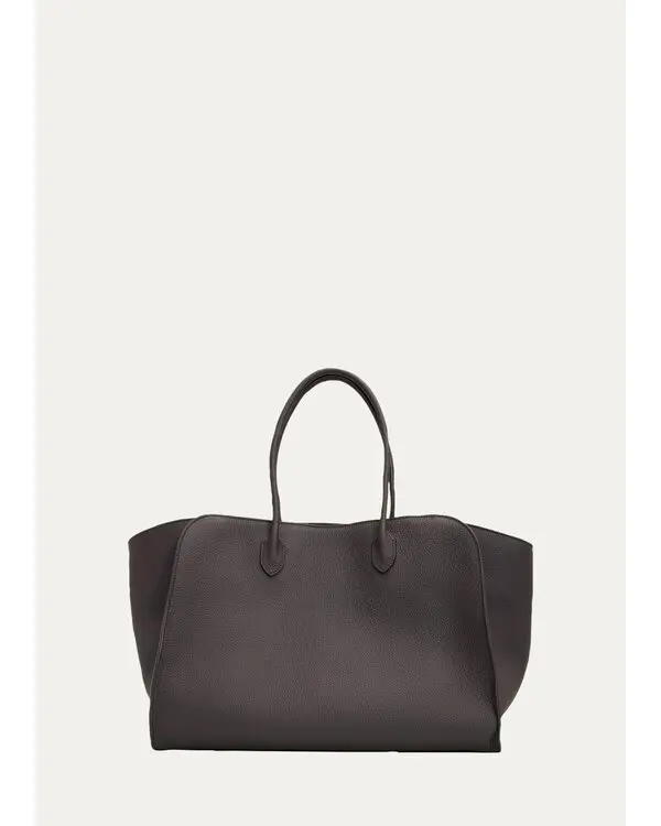 THE ROW Marlo 17 Tote Bag In Grain Leather - Walnut Shadow Ans