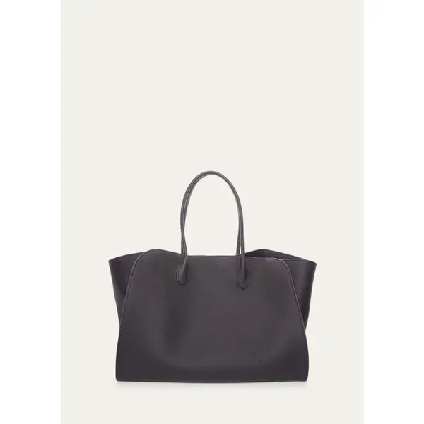 THE ROW Marlo 17 Tote Bag In Grain Leather - Walnut Shadow Ans