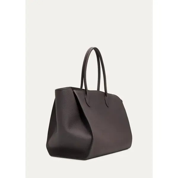 THE ROW Marlo 17 Tote Bag In Grain Leather - Walnut Shadow Ans