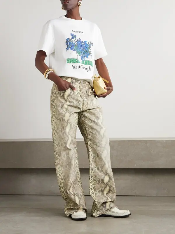 Loewe - LOEWE Printed Cotton-Blend Jersey T-shirt