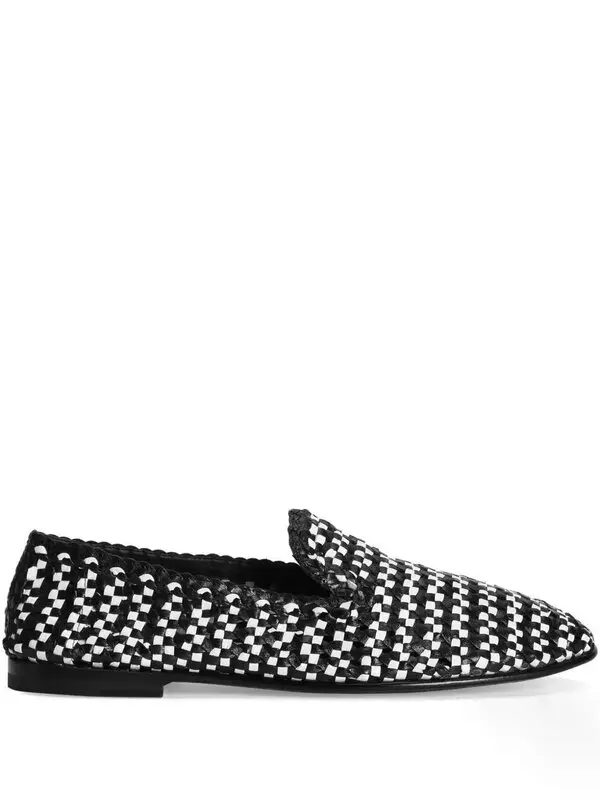 Dolce & Gabbana Woven Loafers - Black
