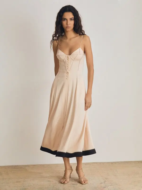 REISS Virginia Atelier Corset Midi Dress