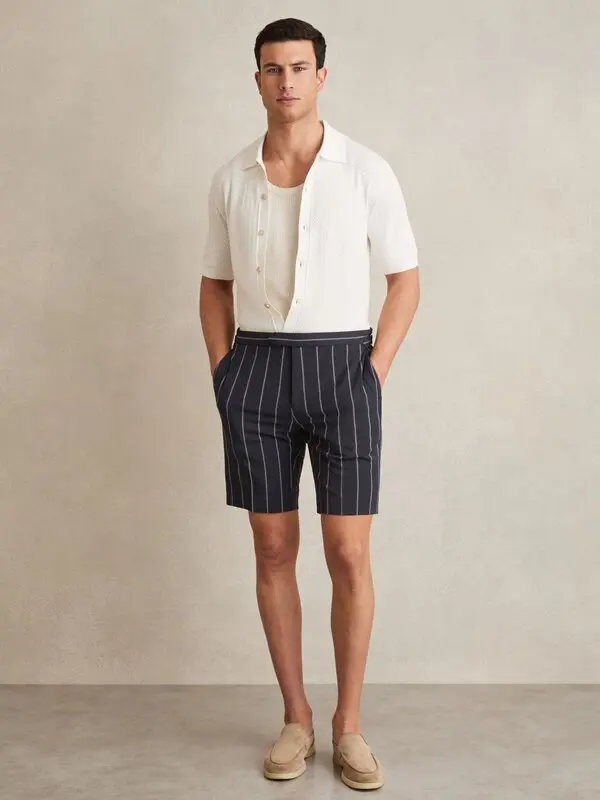 REISS Vine Striped Tailored Shorts