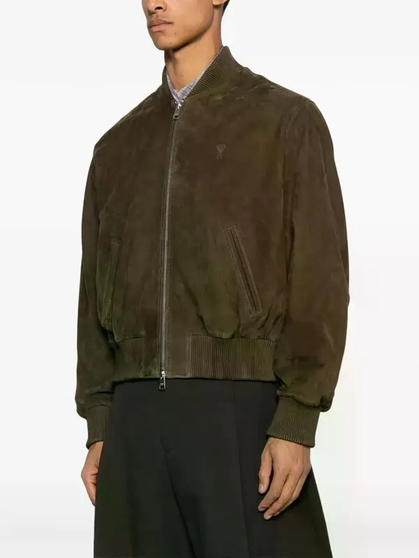 Ami Suede Bomber Jacket