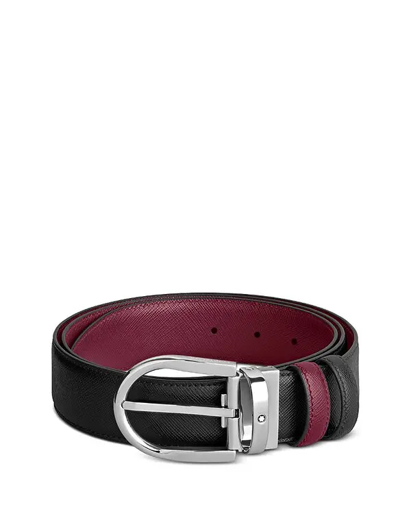 Montblanc Reversible Leather Belt - Black